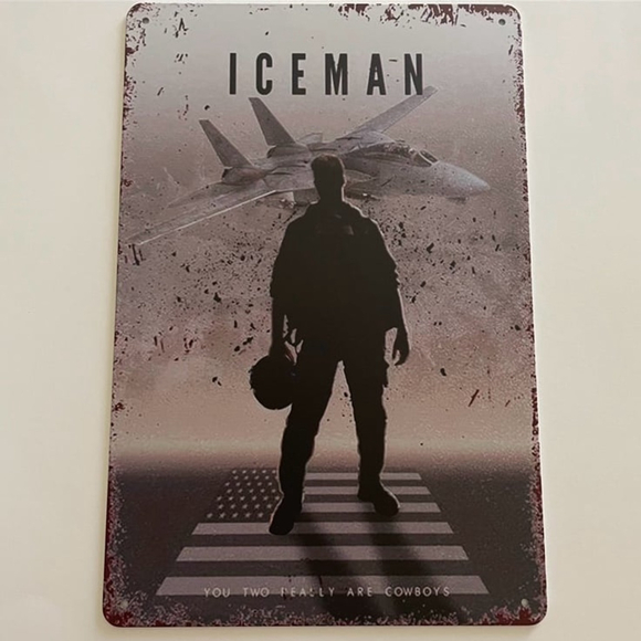 Accents | Top Gun Val Kilmer As Tom Iceman Kazansky 8 X 12 Metal Sign ...